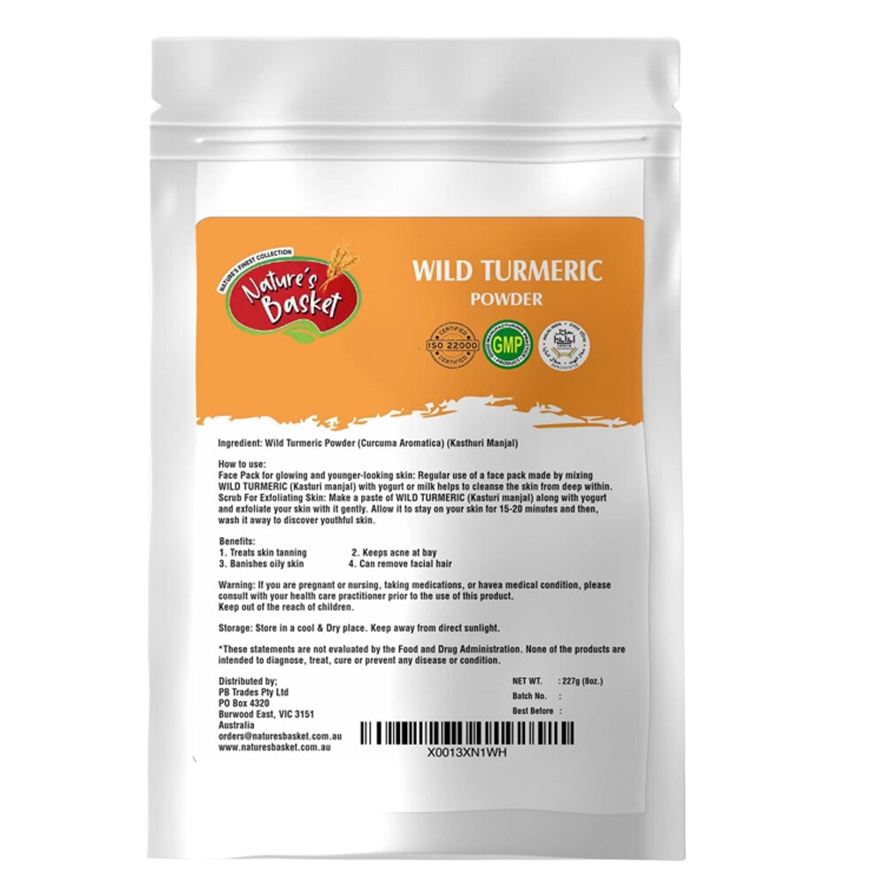 Nature's Basket Wild Turmeric (Curcuma Aromatica) Powder - 227 Grams ...
