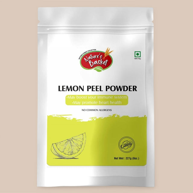 Nature's Basket Lemon Peel (Citrus Limon) Powder - 227 Grams – Nature's ...
