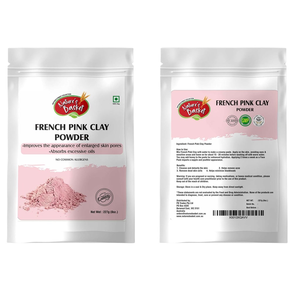 Nature's Basket French Pink Clay Powder - 227g – Nature's Basket AU