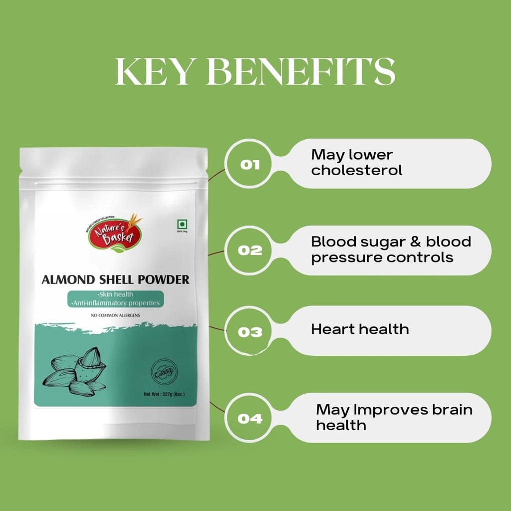 Nature's Basket Almond Shell (Prunus Dulcis) Powder - 227 Grams ...