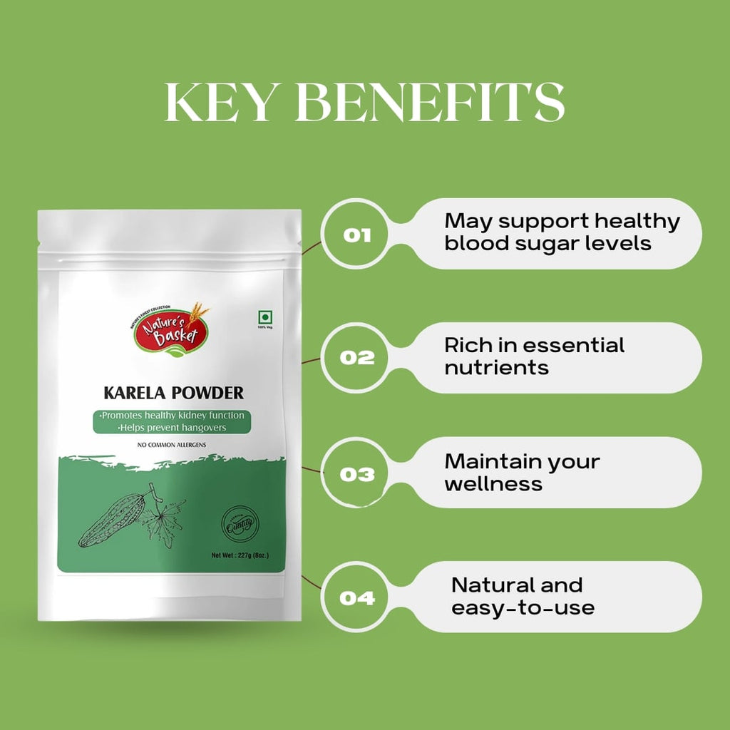 Nature's Basket Karela (Momordica Charantia) Powder 227g – Nature's ...
