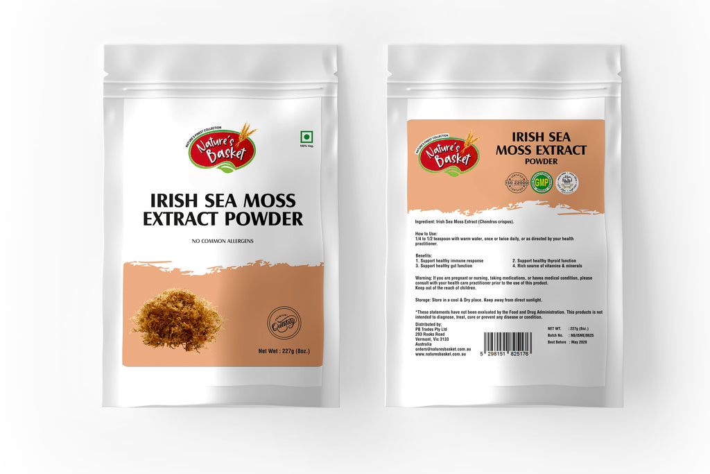 Natures Basket Irish Sea Moss Extract Powder – 227g – Nature's Basket AU