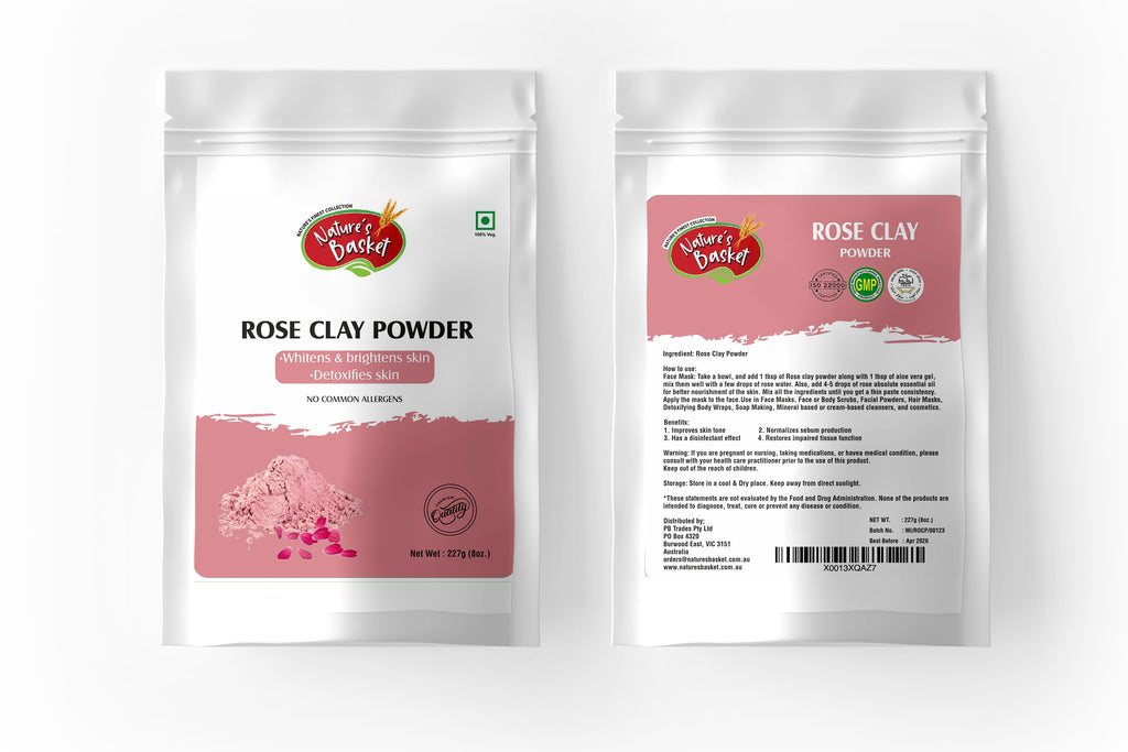 Nature's Basket Rose Clay Powder - 227 Grams – Nature's Basket AU